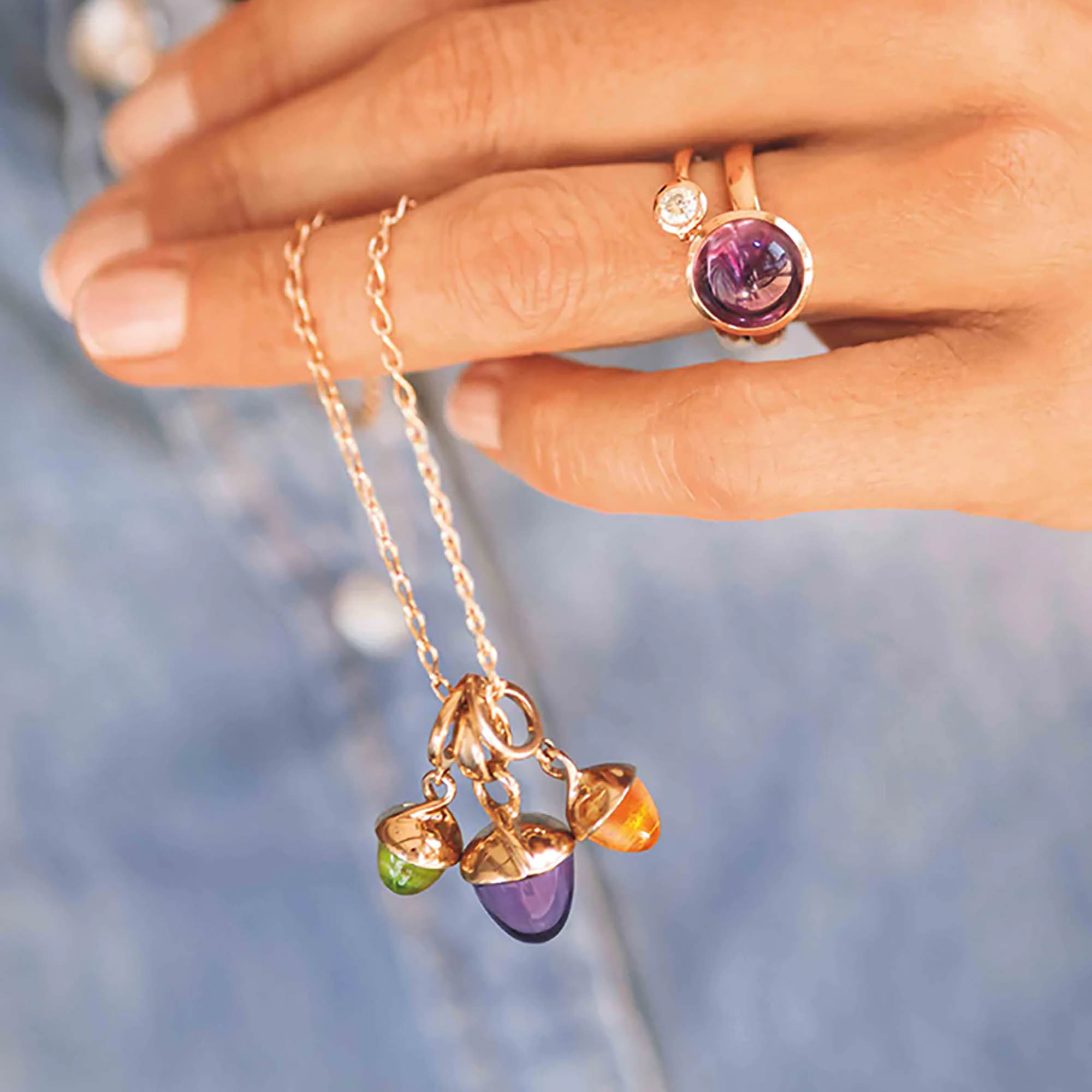 Tamara Comolli MIKADO Bouquet Anhänger Amethyst P-MB-Am-rg